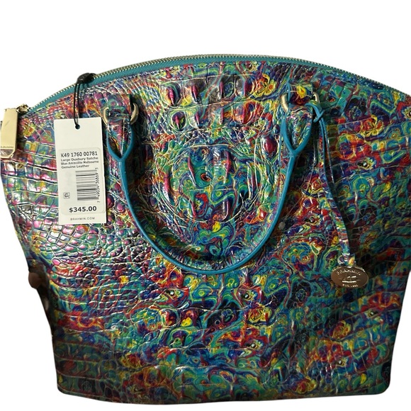 Brahmin | Bags | Brahmin Blue Crossbody Bag With Textured Design | Poshmark